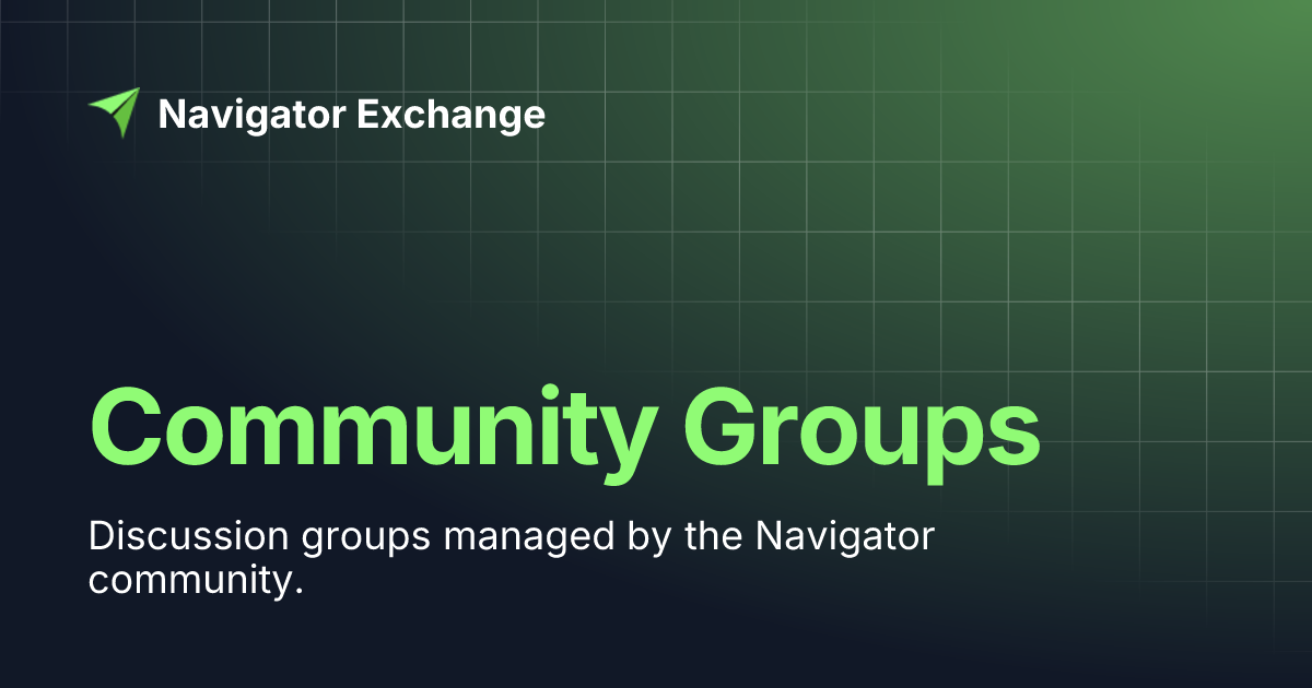 Community Groups | Navigator Exchange